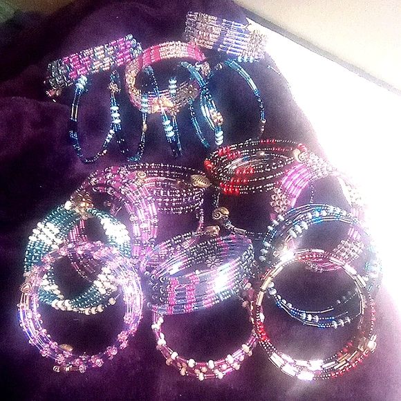 ByShells | Jewelry | Handmade Wrap Bead Bracelets With 5 Loops Or 7 ...